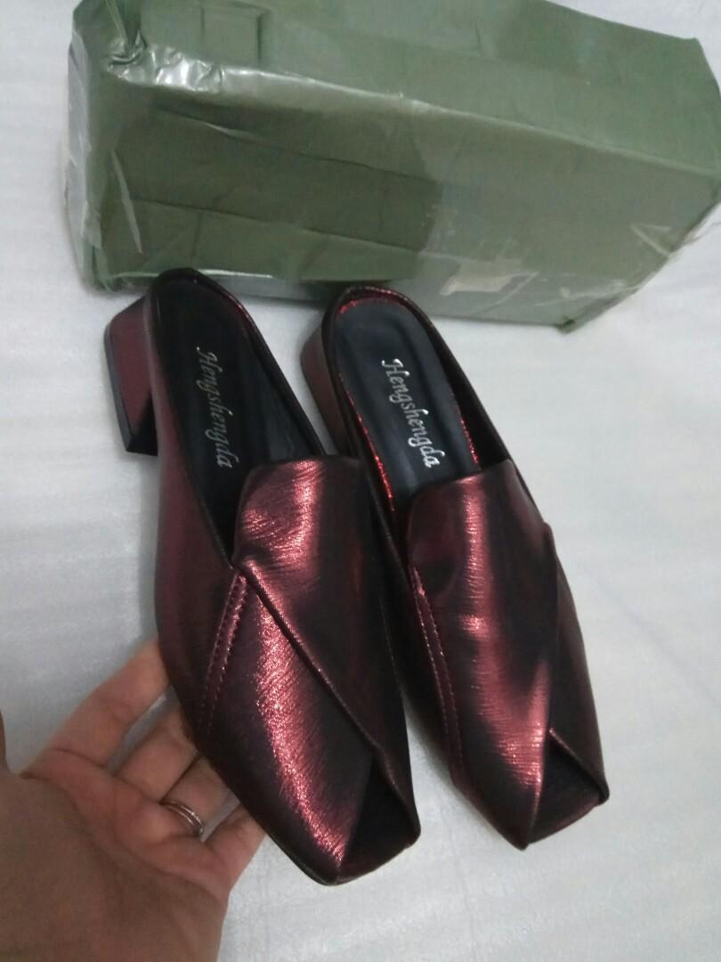 Sendal slop wanita/Flat Shoes import/sendal sepatu wanita, Fesyen ...