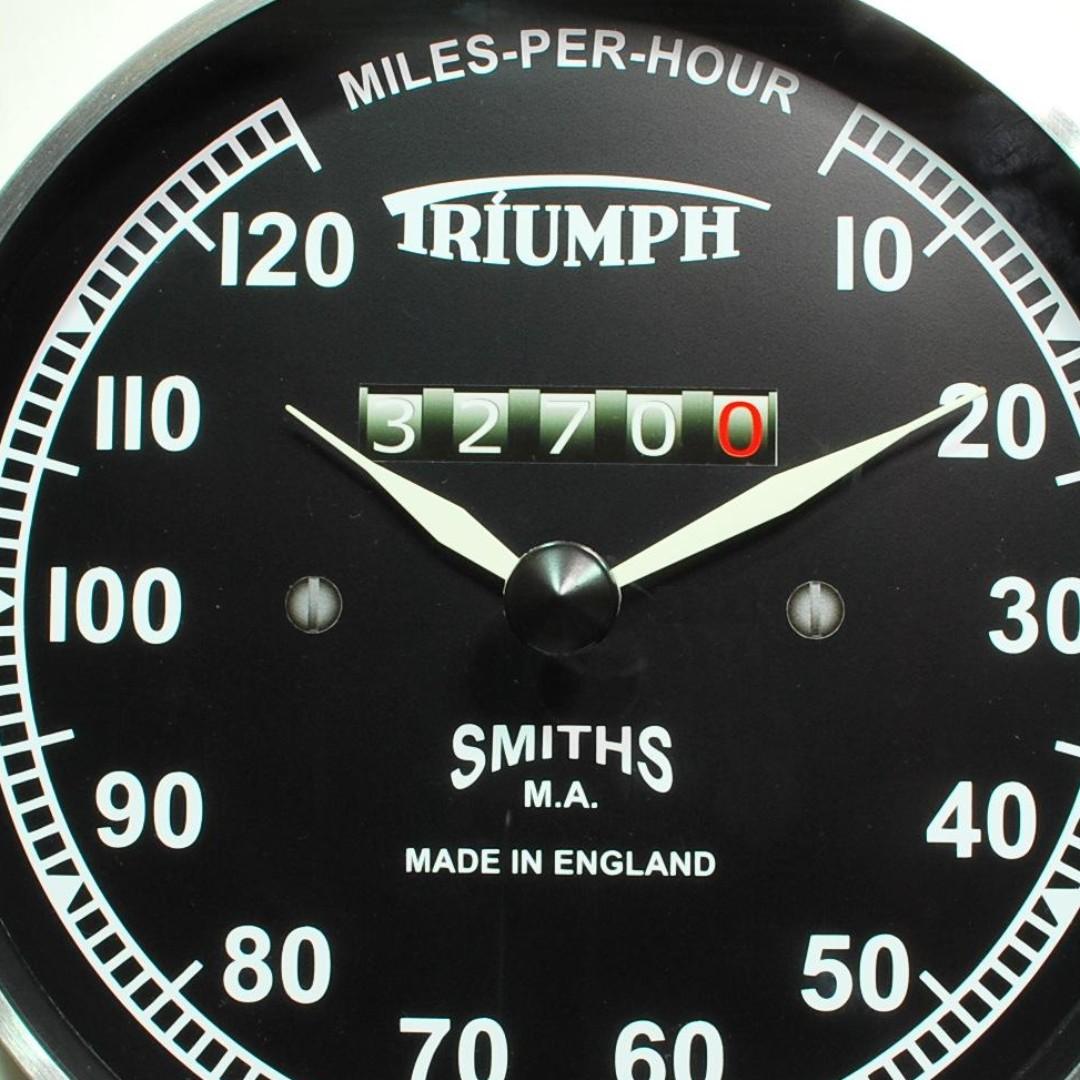 Triumph Motorcycle Speedometer Cafe Racer Wall Clock, Furniture & Home ...