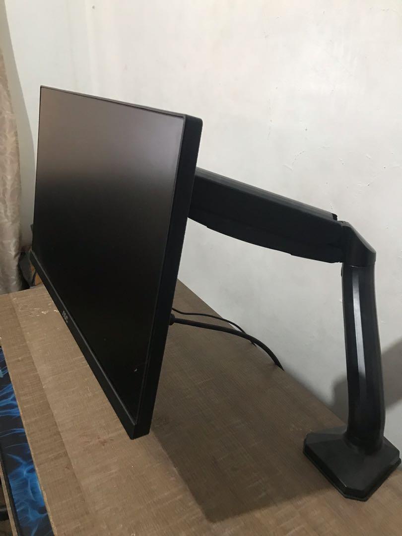 22” AOC Monitor w/ LOOP Alloy monitor mount, Computers & Tech, Parts ...