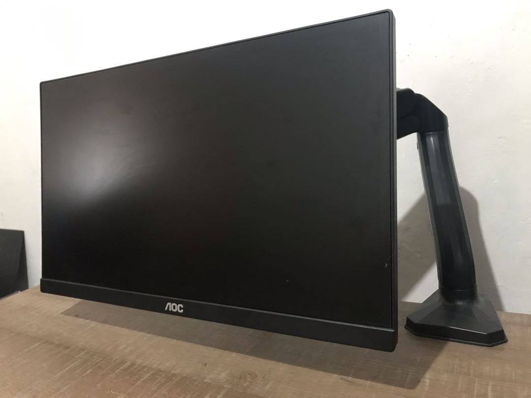 22” AOC Monitor w/ LOOP Alloy monitor mount, Computers & Tech, Parts ...