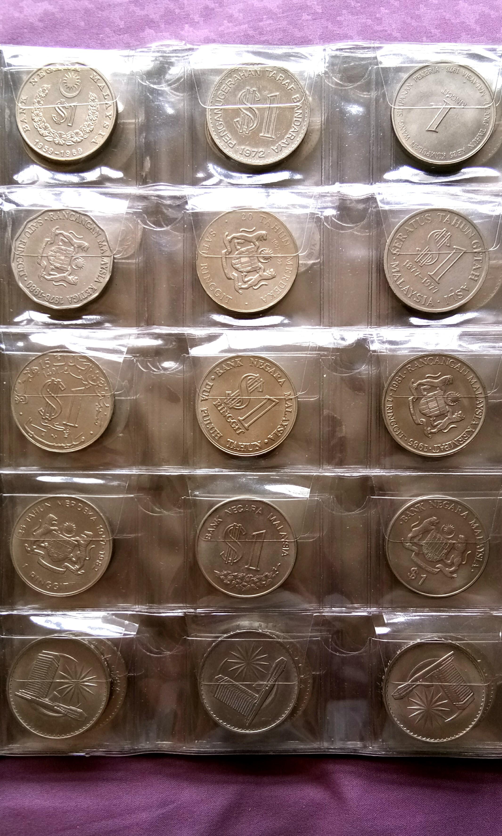 All 1 Ringgit Coins Malaysia Wang Syilling Lama RM1 price from RM 20 ...