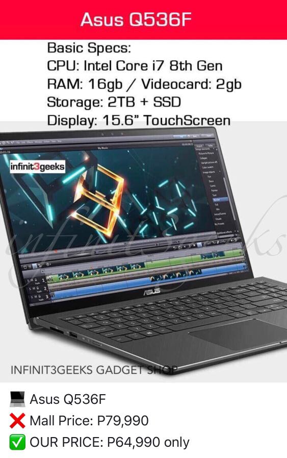 Asus Q536F, Computers & Tech, Laptops & Notebooks on Carousell