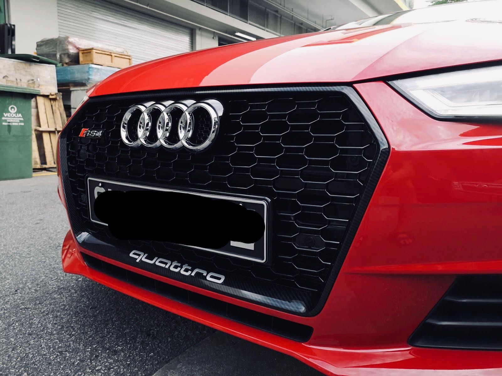 AUDI RS FRONT GRILL RS4 RS5 RS3 A3 A4 A5 CARBON FIBER 8V 8W , Car ...