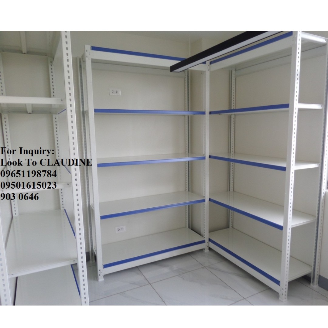 C type post - white rack Steel Rack Shelve - Open Display, Furniture ...