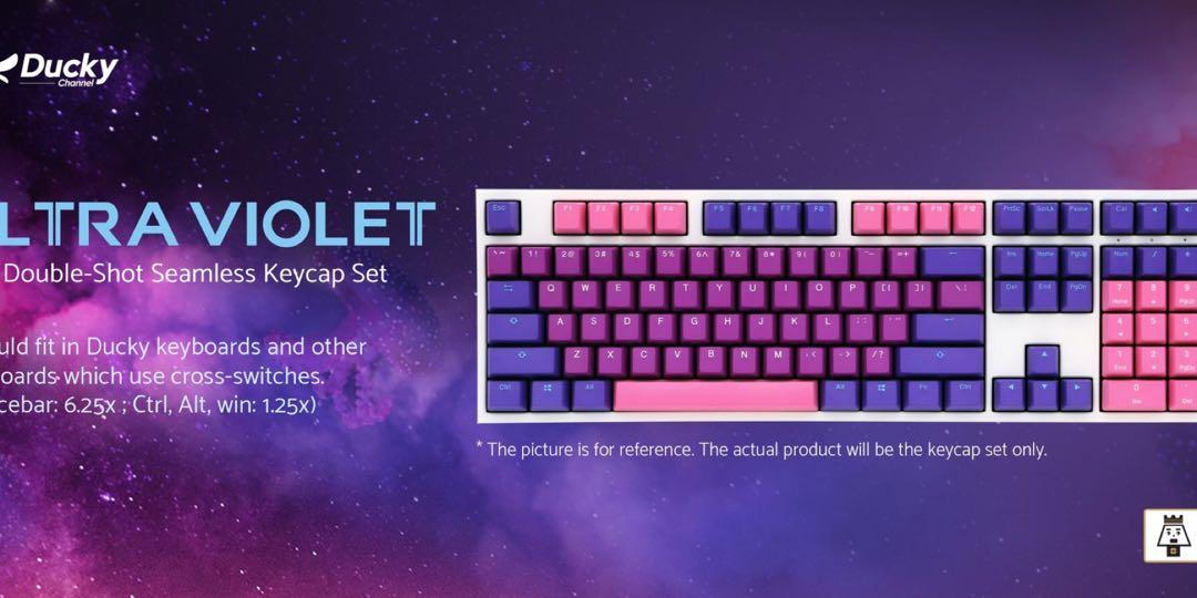 Ducky Ultraviolet Keycaps (full set), Computers & Tech, Parts ...