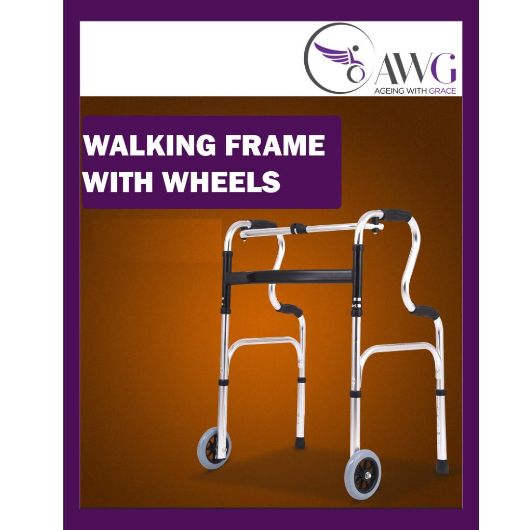 Elderly care Walking Frame with Wheels for mobility (walking aid ...