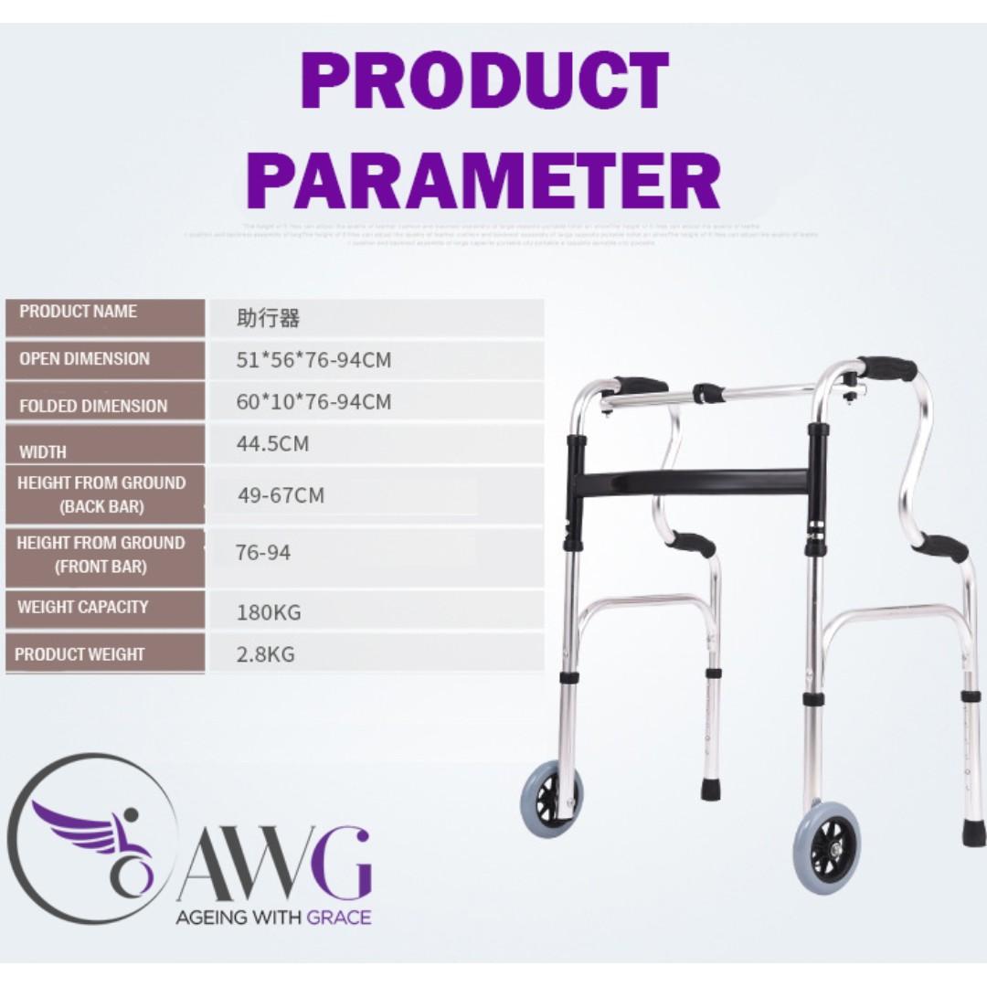 Elderly care Walking Frame with Wheels for mobility (walking aid) - SG ...