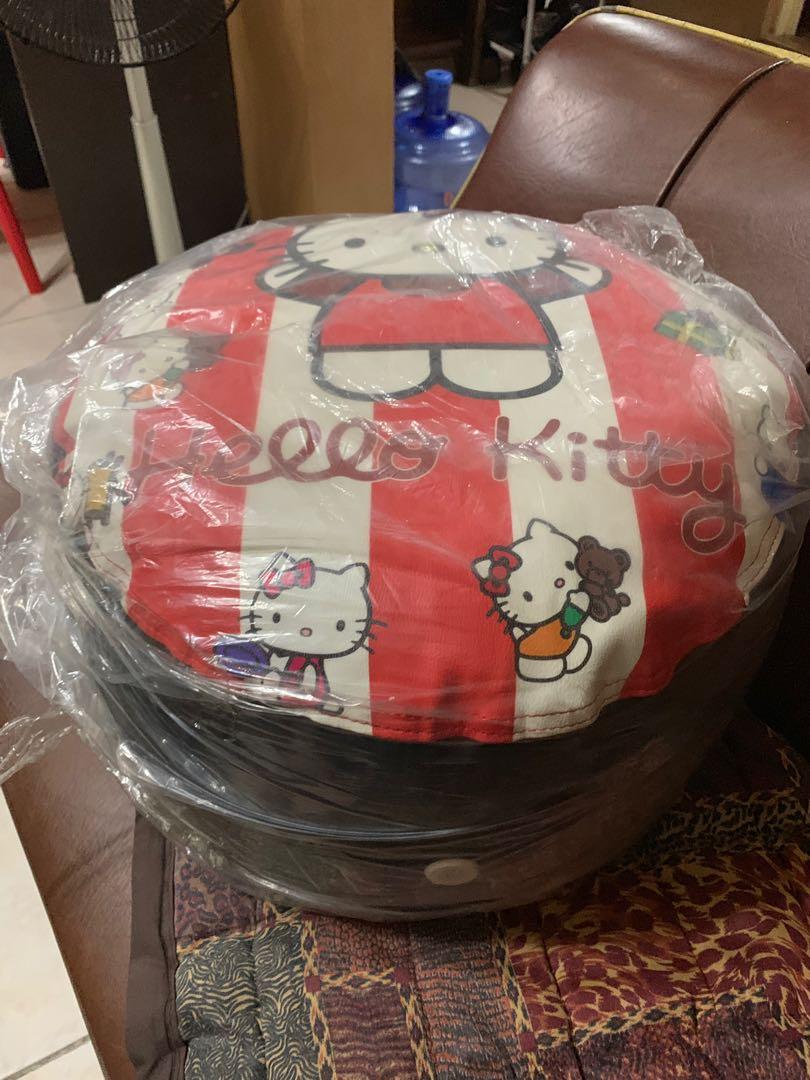 Hello Kitty Leather Ottoman Stool, Furniture & Home Living, Furniture ...