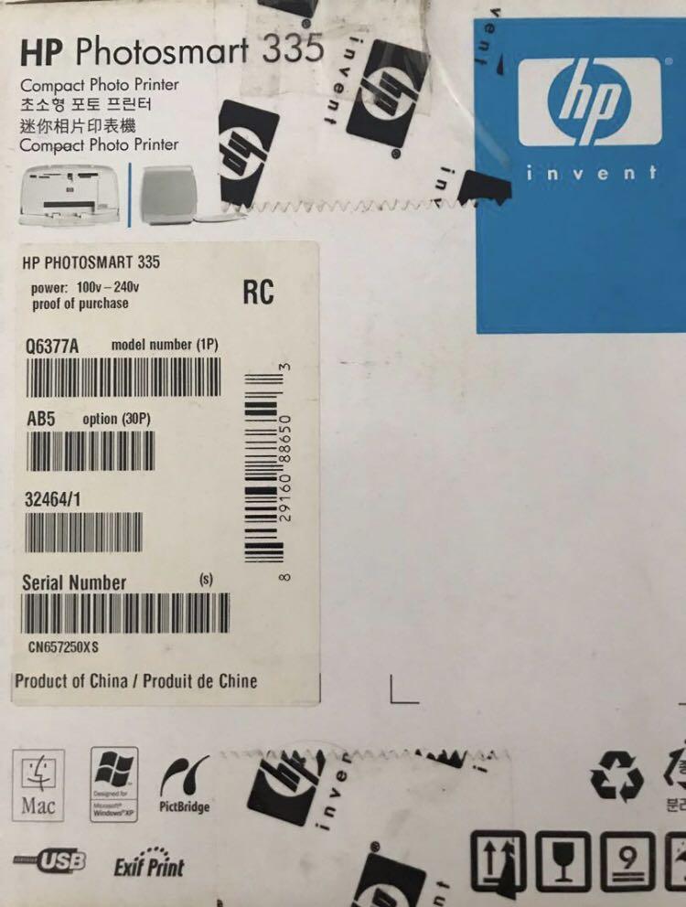 HP Compact Photo Printer - Photosmart Model 335, Computers & Tech ...