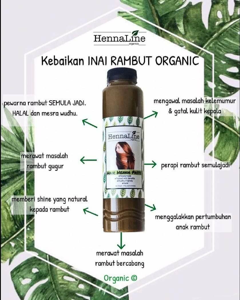 INAI RAMBUT ORGANIC / HALAL HAIR DYE / HALAL HAIR COLOUR, Beauty ...