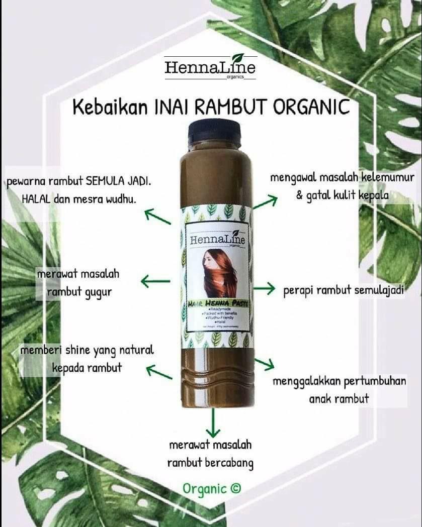 INAI RAMBUT ORGANIC / HALAL HAIR DYE / HALAL HENNA /HENNA HAIR DYE ...