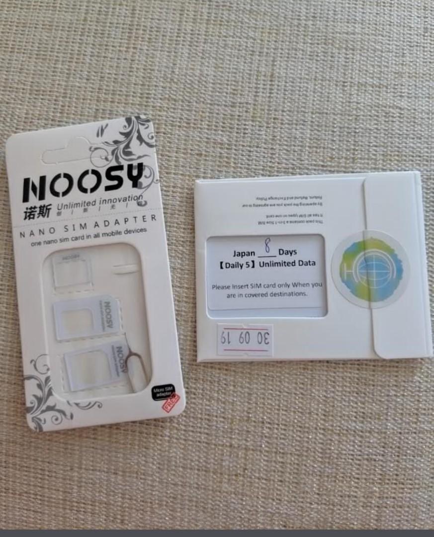 Japan sim card 8 days unlimited data + nano SIM adapter, Women's ...