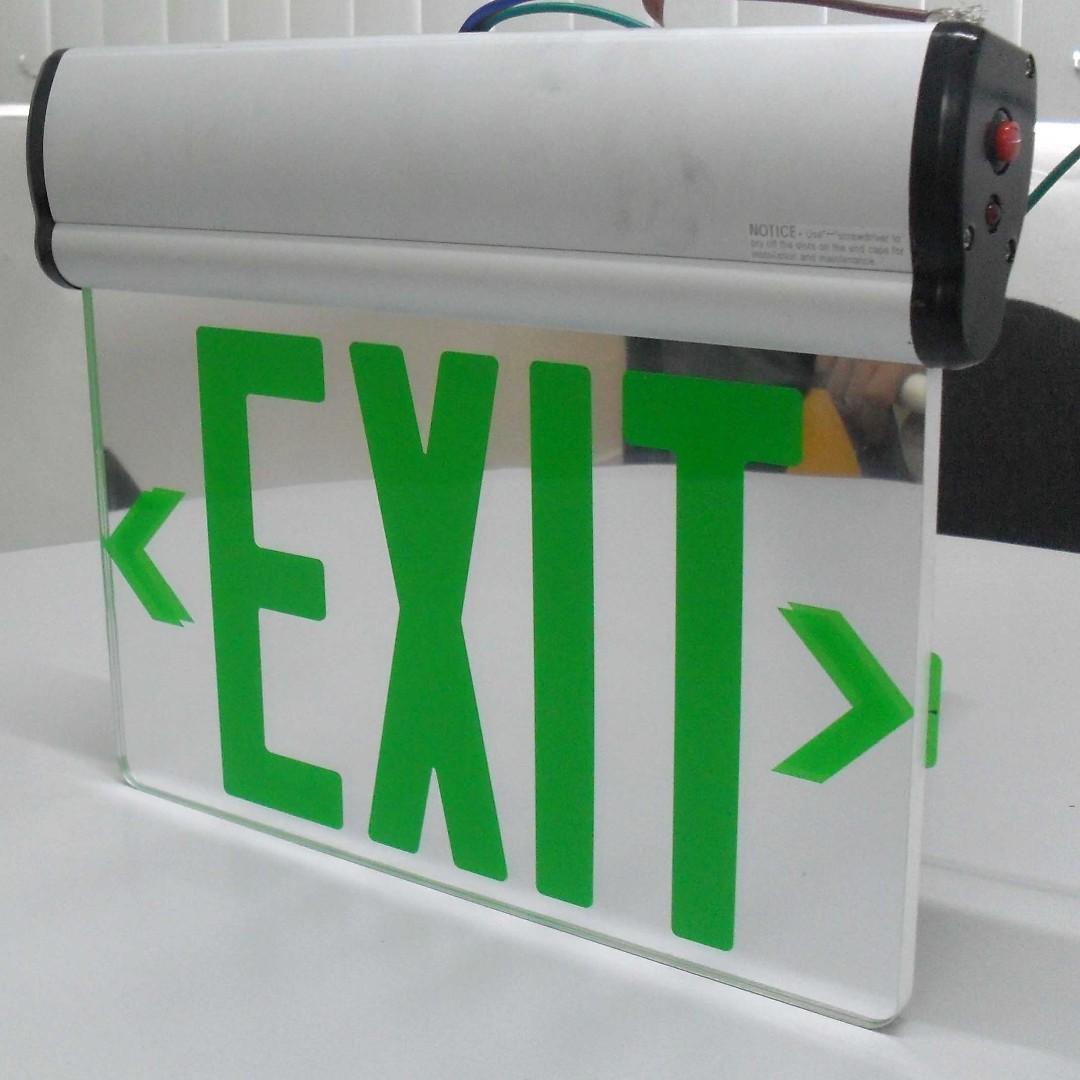 LED Exit Sign. Emergency Exit Sign. Exit Signage double sided ...