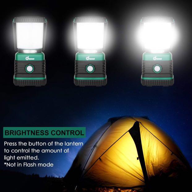 Odoland Ultra Bright 1000 Lumen Camping Lantern with Brightness ...
