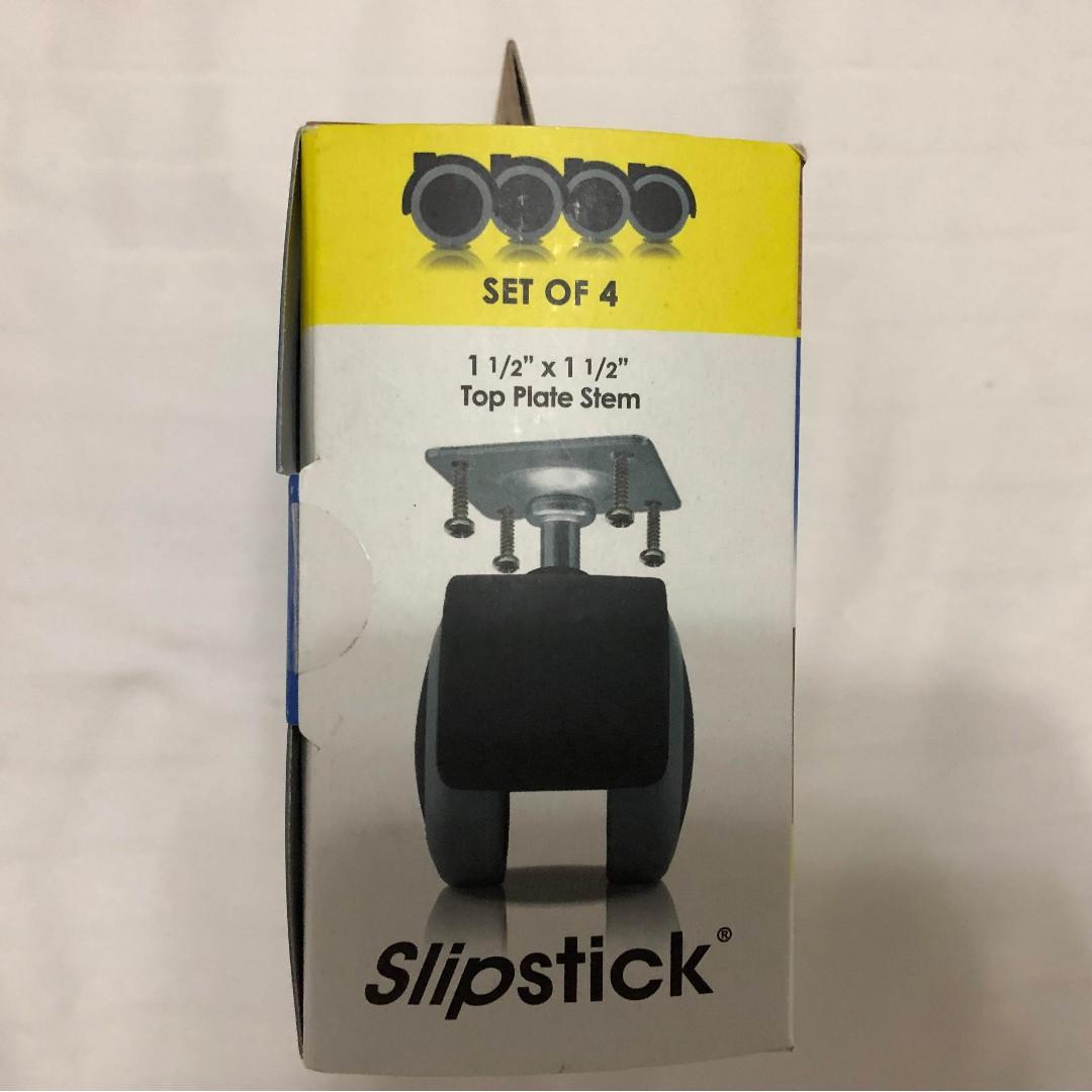 Slipstick CB681 2 Inch Floor Protector Rubber Caster Wheels (Set of 4 ...