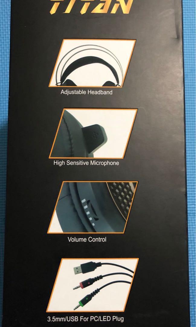 Titan Gaming Headset with Microphone, Video Gaming, Gaming Accessories ...