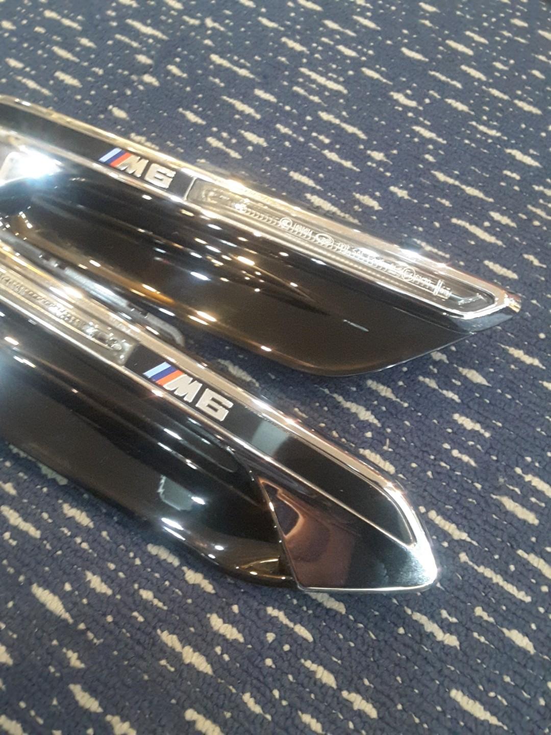 BMW F13 M6 S63 M SPORTFRONT FENDER TURN SIGNALWITH EMBLEM RIGHT & LEFT ...