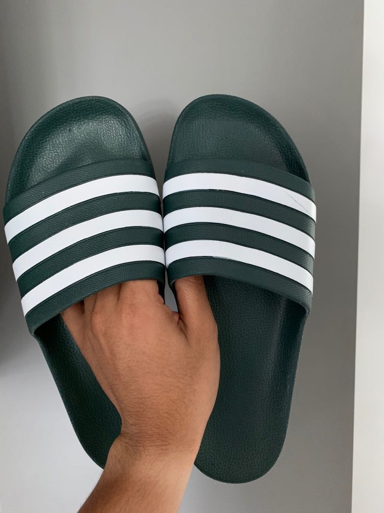 Adidas sliders, Men's Fashion, Footwear, Flipflops and Slides on Carousell