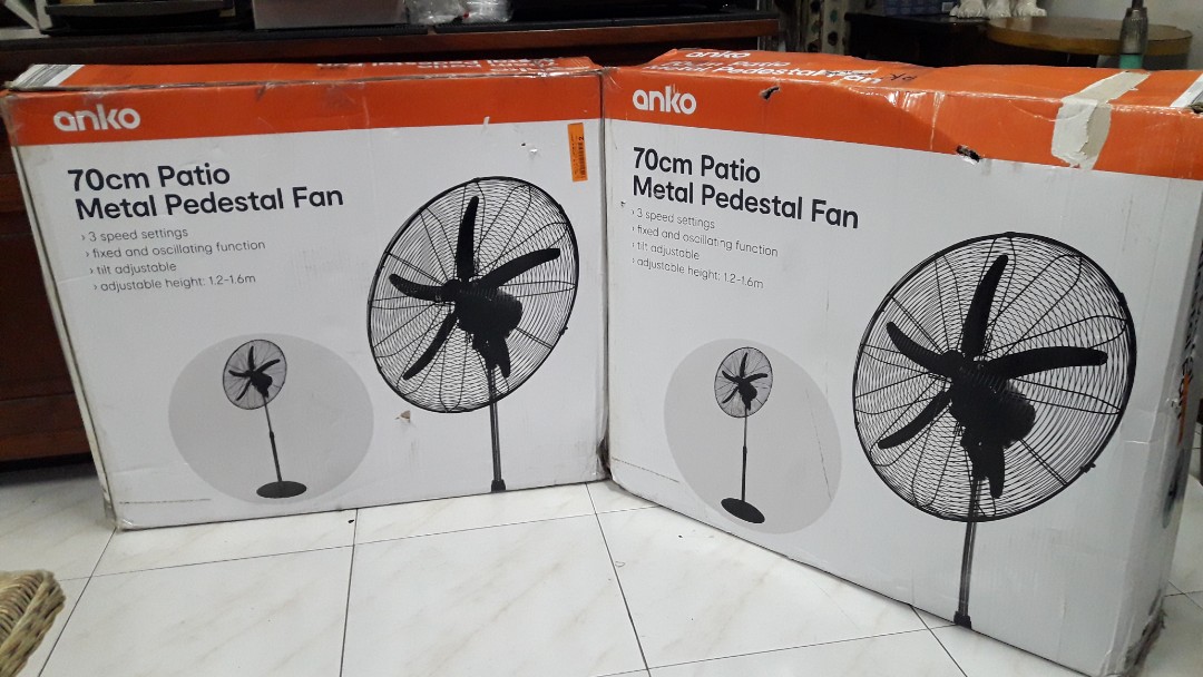 Anko 70cm Heavy Duty Patio Metal Pedestal Fan, Furniture & Home Living ...