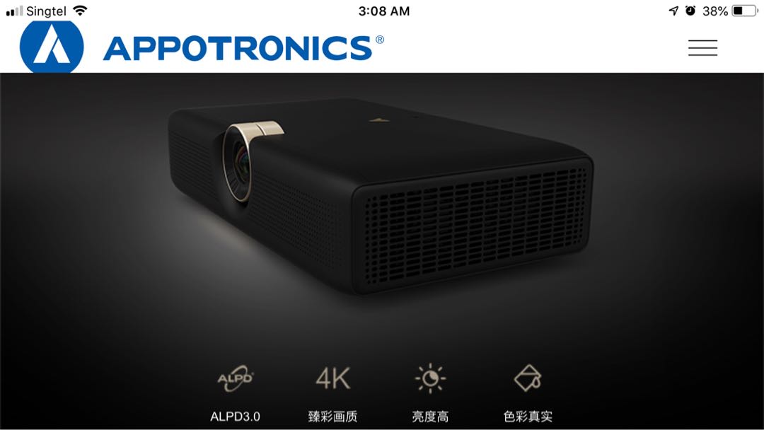 Appotronics C700 long throw laser projector, TV & Home Appliances, TV ...