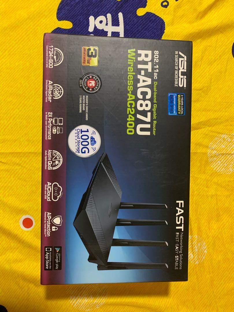 Asus AC87U Gigabit AC router AC2400, Computers & Tech, Parts ...