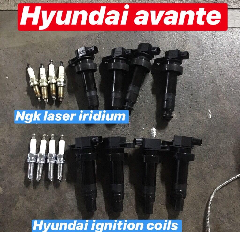 Avante plug + coil replacement, Car Accessories, Accessories on Carousell