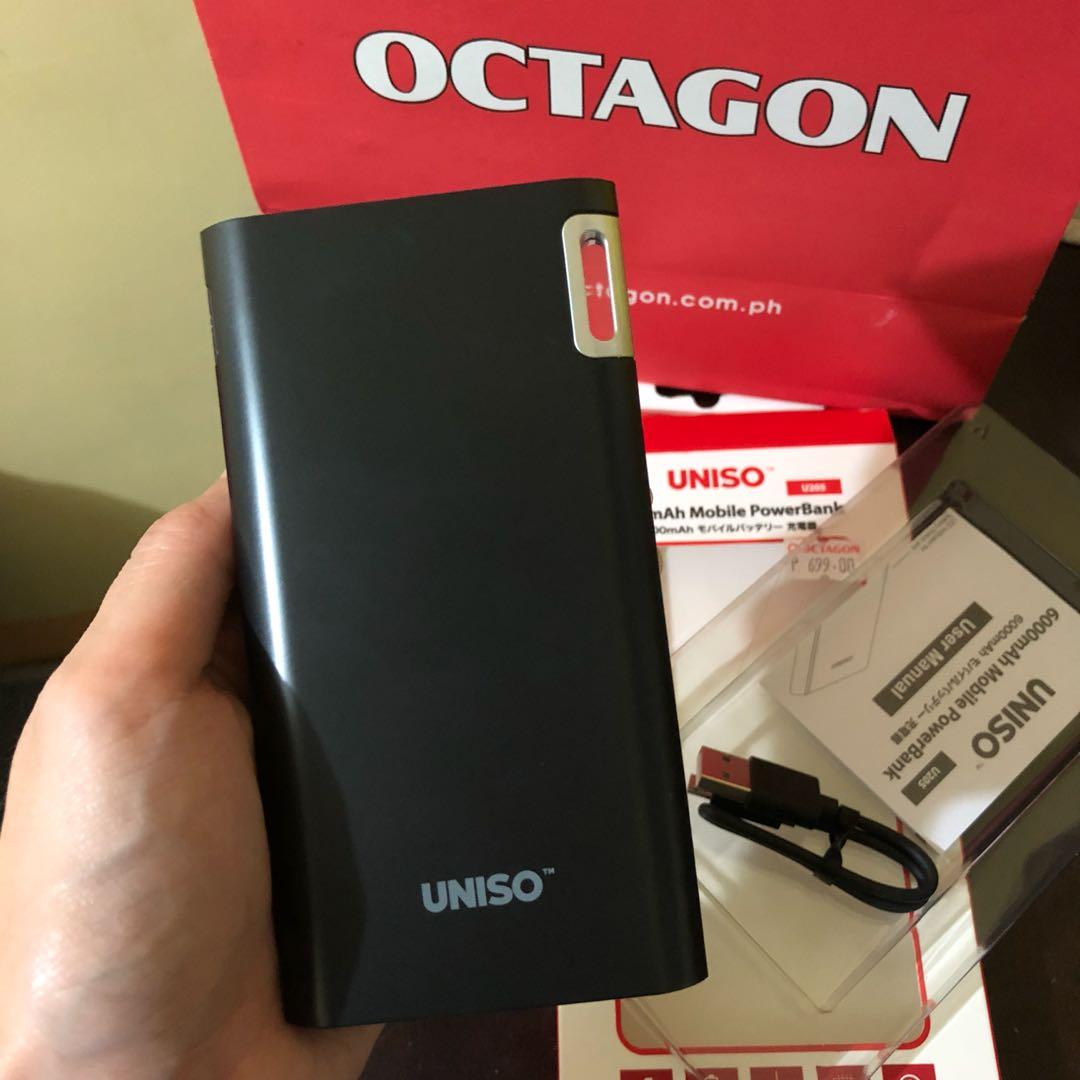 Brand New UNISO Powerbank 6,000mAh, Mobile Phones & Gadgets, Mobile ...