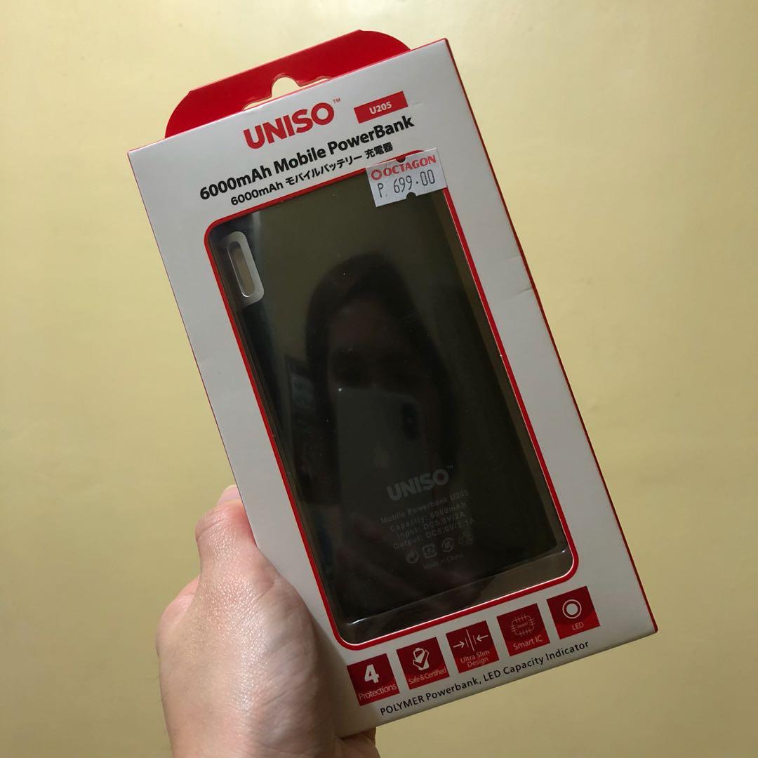Brand New UNISO Powerbank 6,000mAh, Mobile Phones & Gadgets, Mobile ...