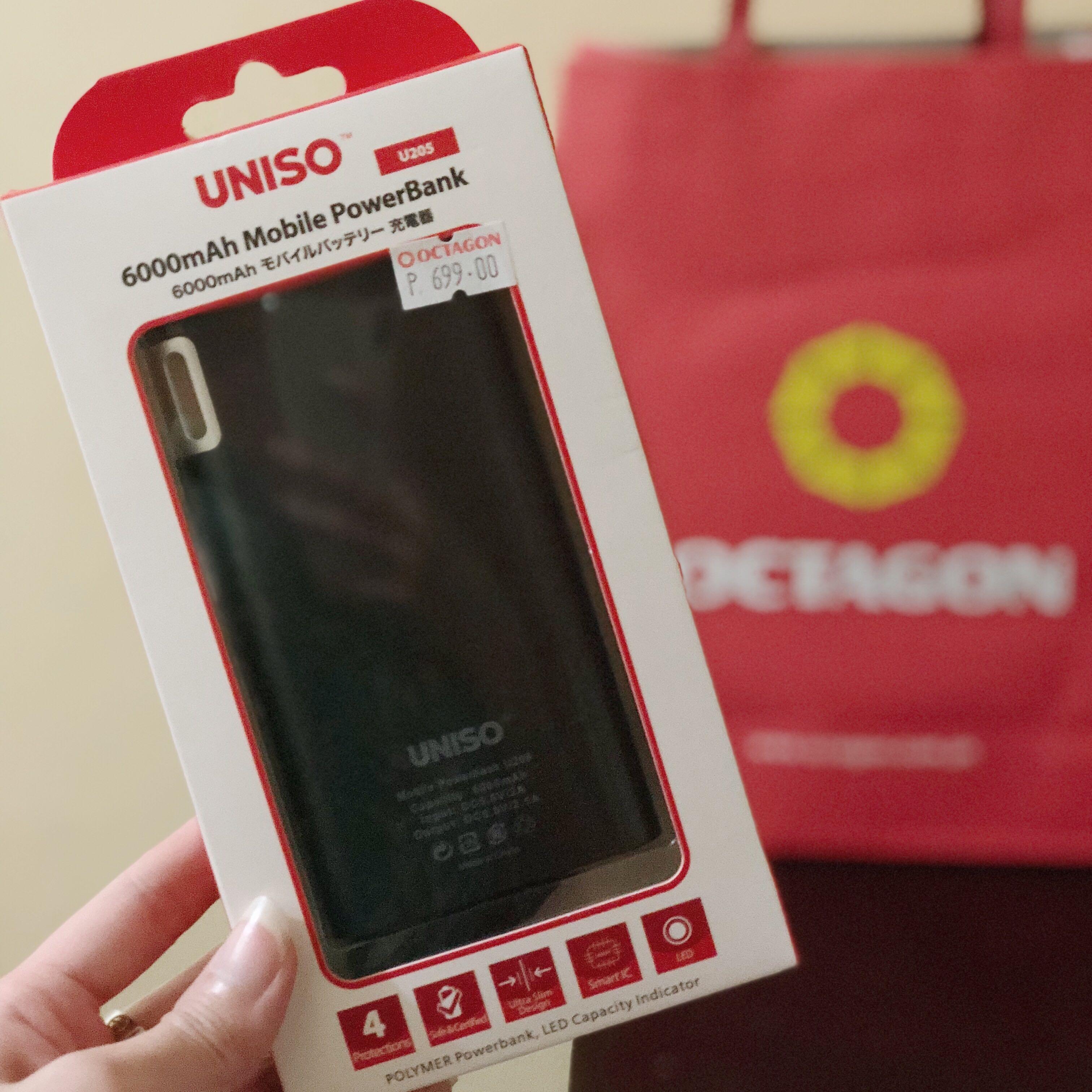 Brand New UNISO Powerbank 6,000mAh, Mobile Phones & Gadgets, Mobile ...