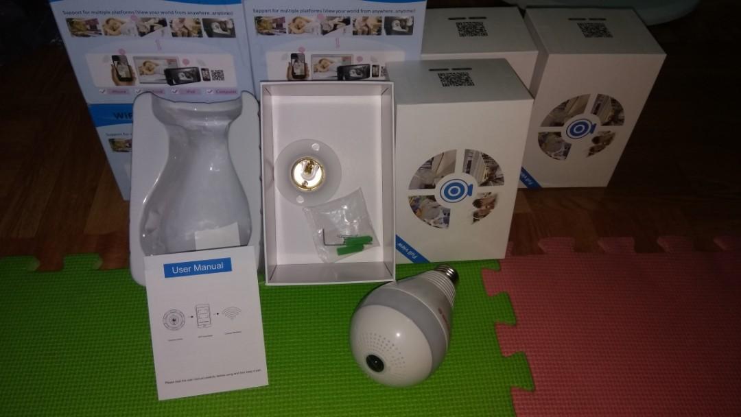 CCTV Bulb camera, Furniture & Home Living, Security & Locks, Security ...