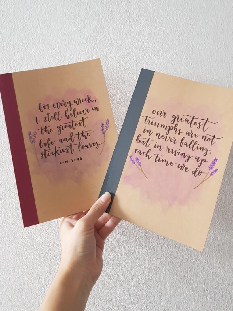 [CUSTOMISE] Calligraphy Muji Notebooks, Hobbies & Toys, Stationery ...