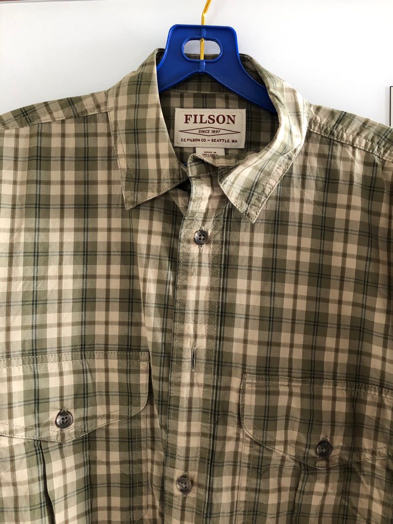 Filson Men Feather Cloth Shirt, Men's Fashion, Tops & Sets, Formal ...