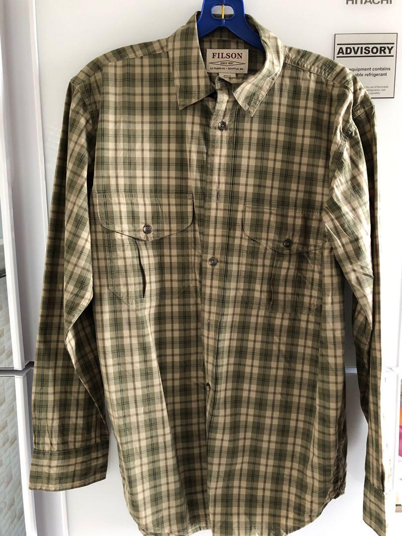 Filson Men Feather Cloth Shirt, Men's Fashion, Tops & Sets, Formal ...
