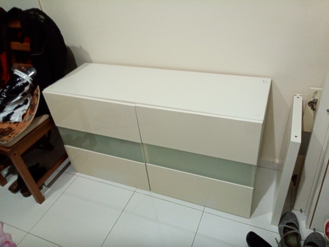 IKEA Besta Cabinet x2, Furniture & Home Living, Furniture, Shelves ...