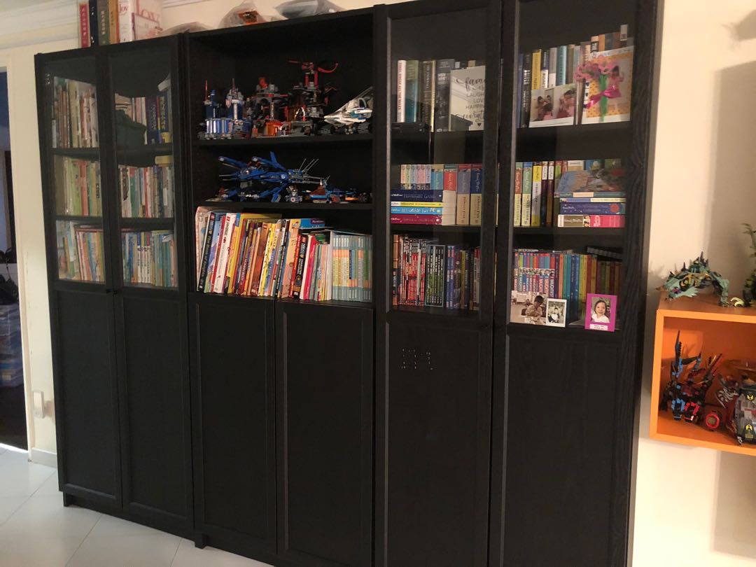 Ikea Billy Bookshelf with door, Furniture & Home Living, Furniture ...