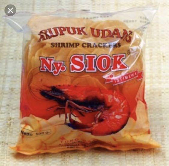 incl delivery Ny. Siok prawn crackers stick / oval shape 500gr. Krupuk ...