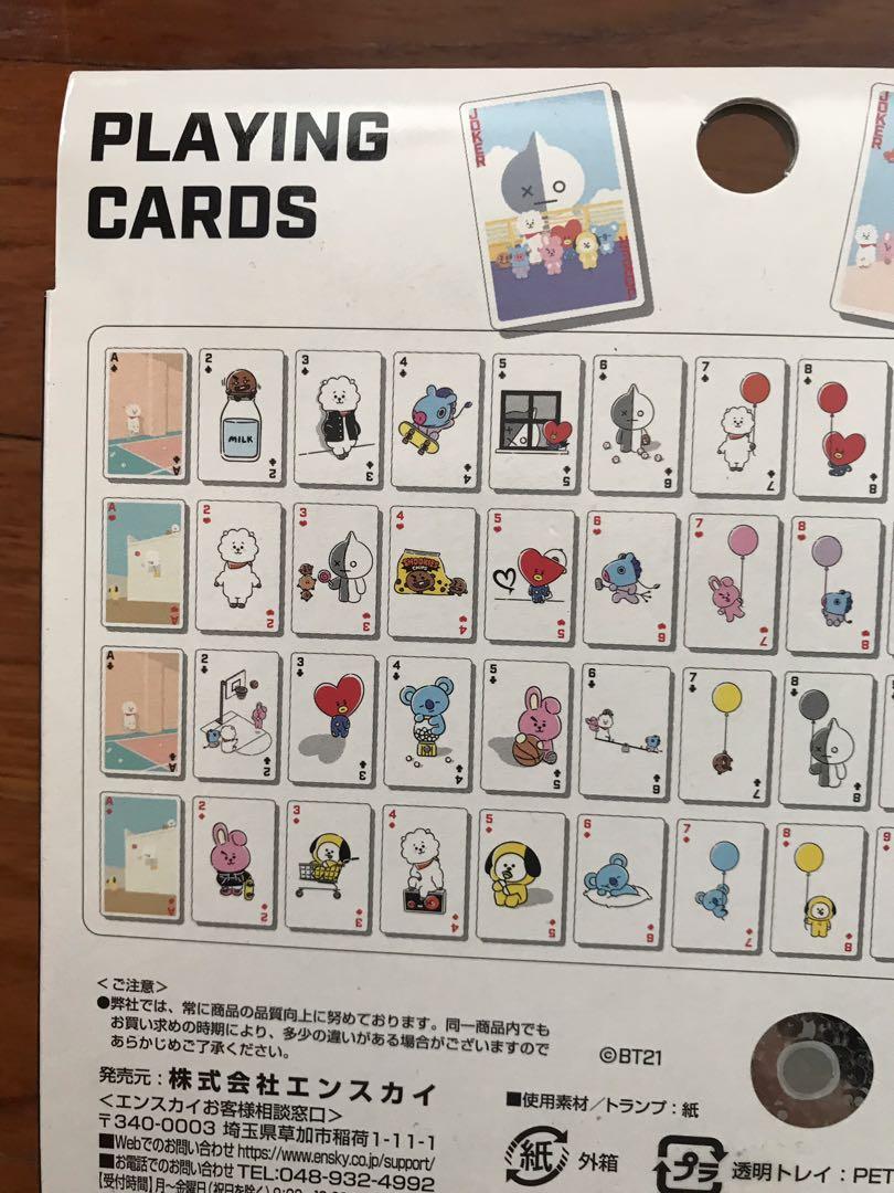 BT21 Playing/Poker Cards, Hobbies & Toys, Memorabilia & Collectibles ...