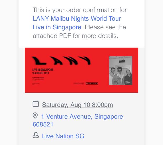 LANY 2019 World Tour in Singapore, Hobbies & Toys, Memorabilia ...