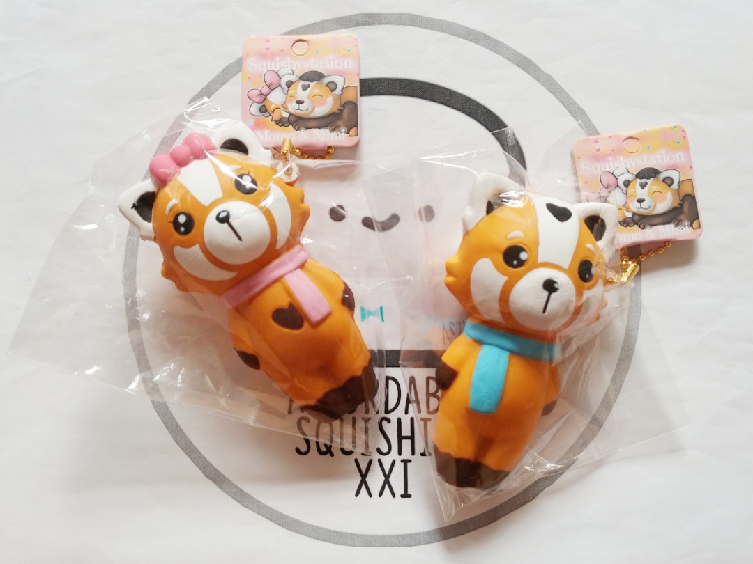 Momo & Mimi red panda mascot squishy, Hobbies & Toys, Toys & Games on ...