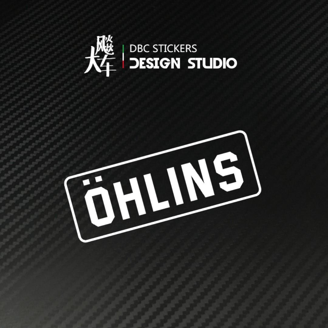 OHLINS suspension decal sticker suspensions black blue transparent ...