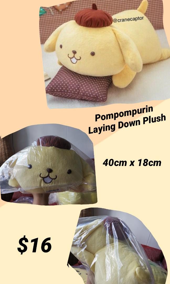 Pompompurin Laying Down Plush, Hobbies & Toys, Toys & Games on Carousell