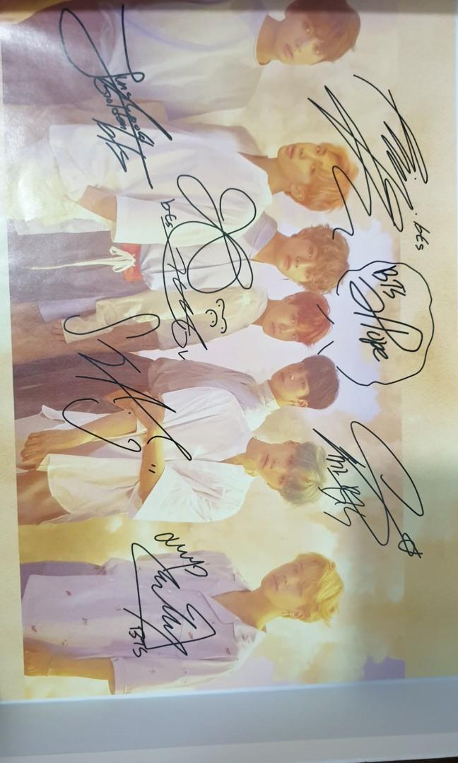 [SIGNED] BTS MINI POSTER - 2 EACH VERSION, Hobbies & Toys, Memorabilia ...