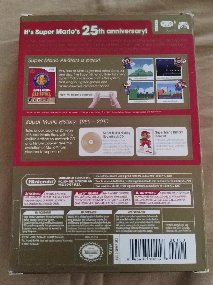 Wii Super Mario 25th Anniversary All Stars Limited Edition Game, Video ...
