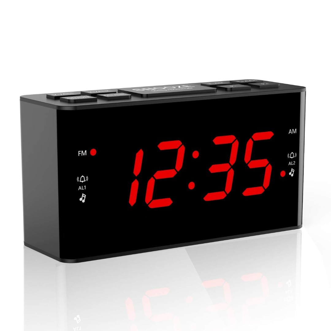 1530) Clock Radio,Dual Alarms Clock Radio With AM/FM Radio And Sleep ...