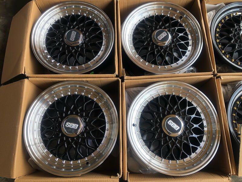 17" BBS RS Mesh Black mags code QC112 4Holes pcd 100-114 Brandnew, Car ...