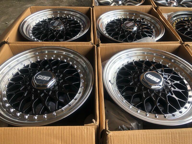 17" BBS RS Mesh Black mags code QC112 4Holes pcd 100-114 Brandnew, Car ...