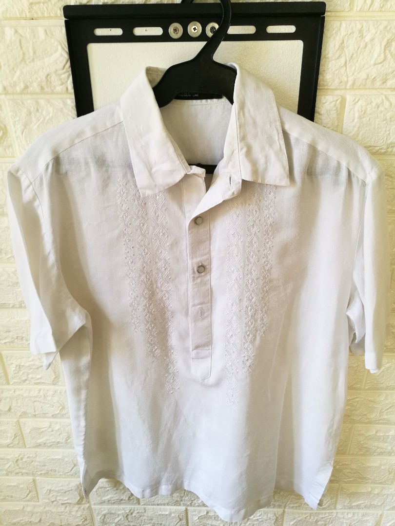 Barong shirt formal office wear, Men's Fashion, Tops & Sets, Formal ...