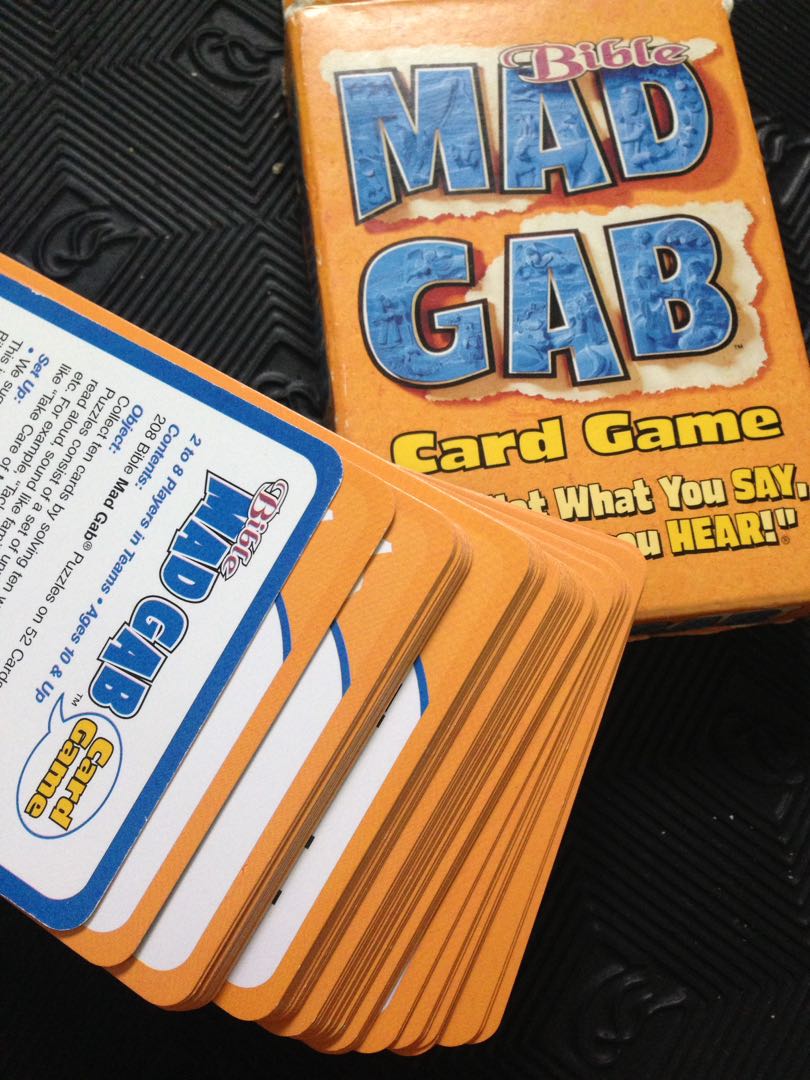 Bible Mad Gab Card Game, Hobbies & Toys, Toys & Games on Carousell