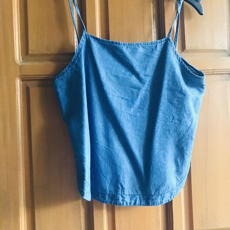 Denim String Beach Wear Top, Women's Fashion, Tops, Others Tops on ...