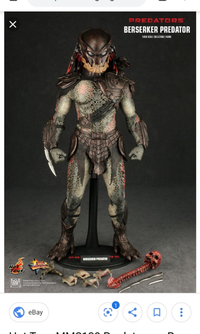 Hot Toys 1/6 scale Predator Berseker, Hobbies & Toys, Collectibles ...
